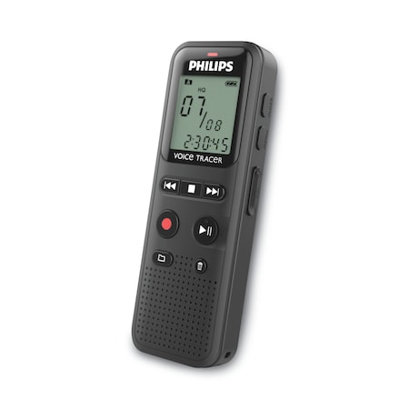 Philips Voice Tracer DVT1160 Audio Recorder, 8 GB, Gray DVT1160 | Zoro